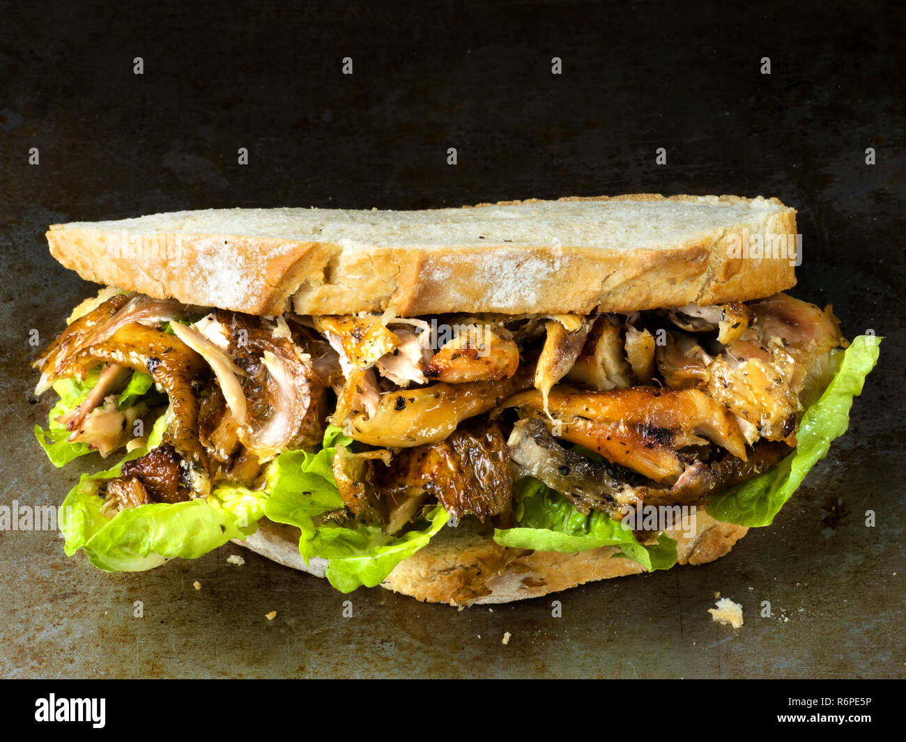 rustic roast chicken sandwich Stock Photo - Alamy