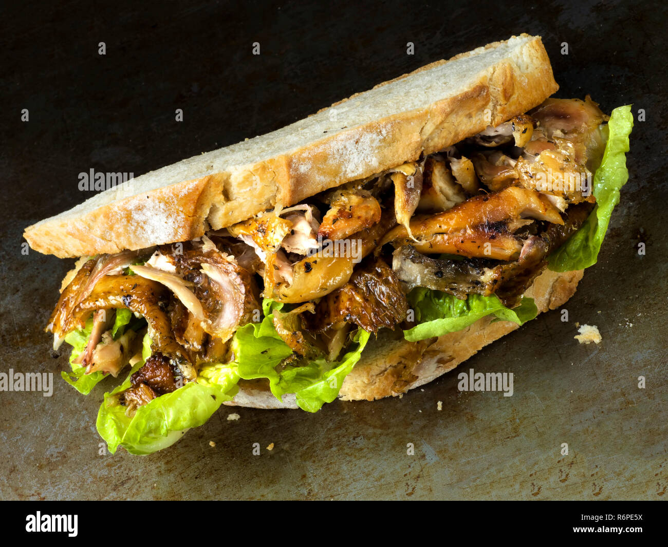 rustic roast chicken sandwich Stock Photo - Alamy