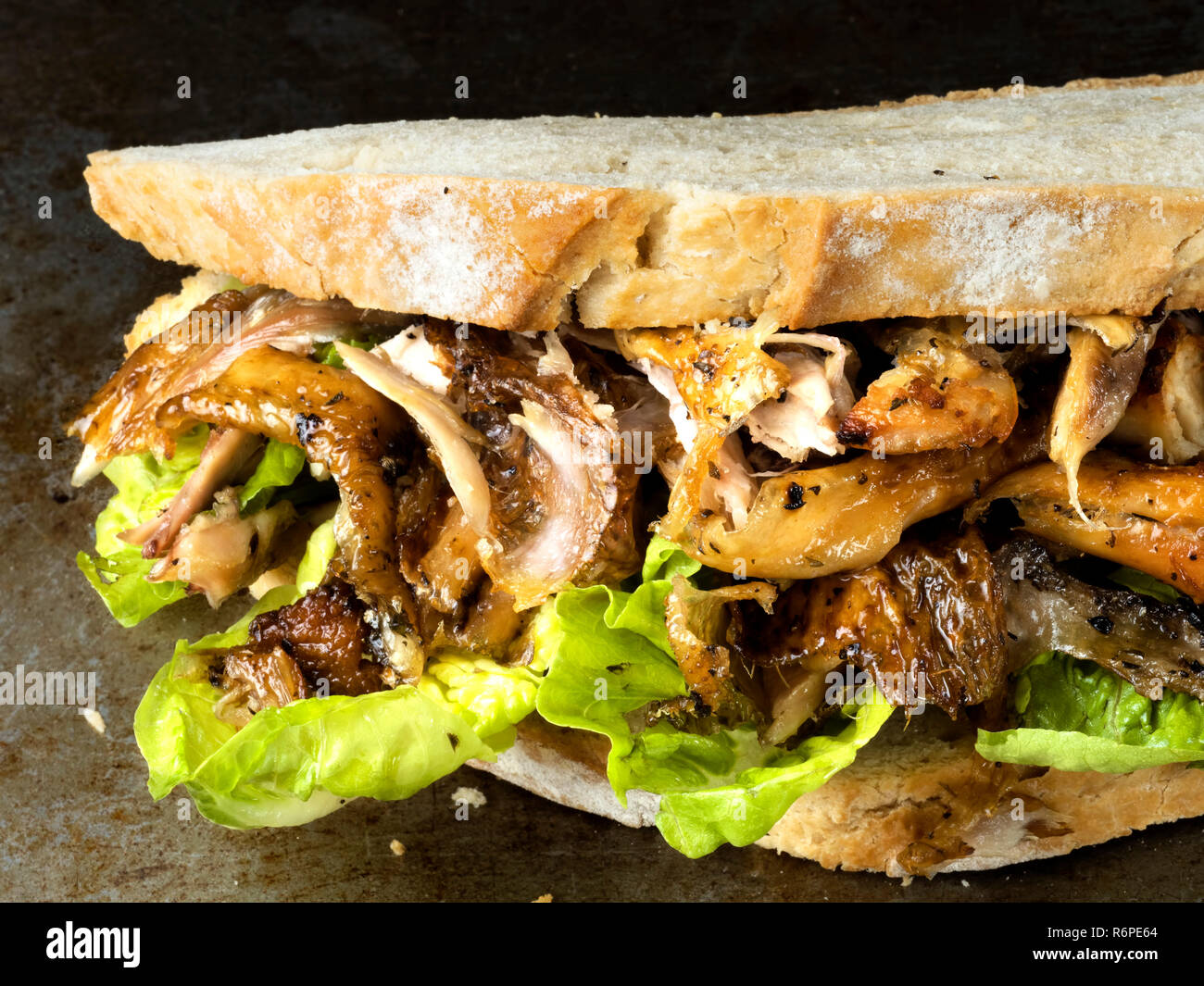 rustic roast chicken sandwich Stock Photo - Alamy