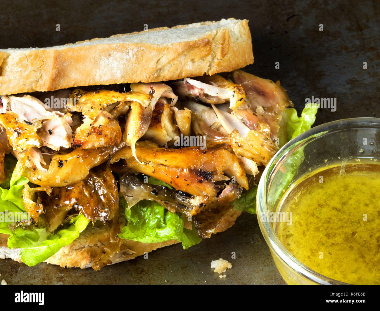 rustic roast chicken sandwich Stock Photo - Alamy