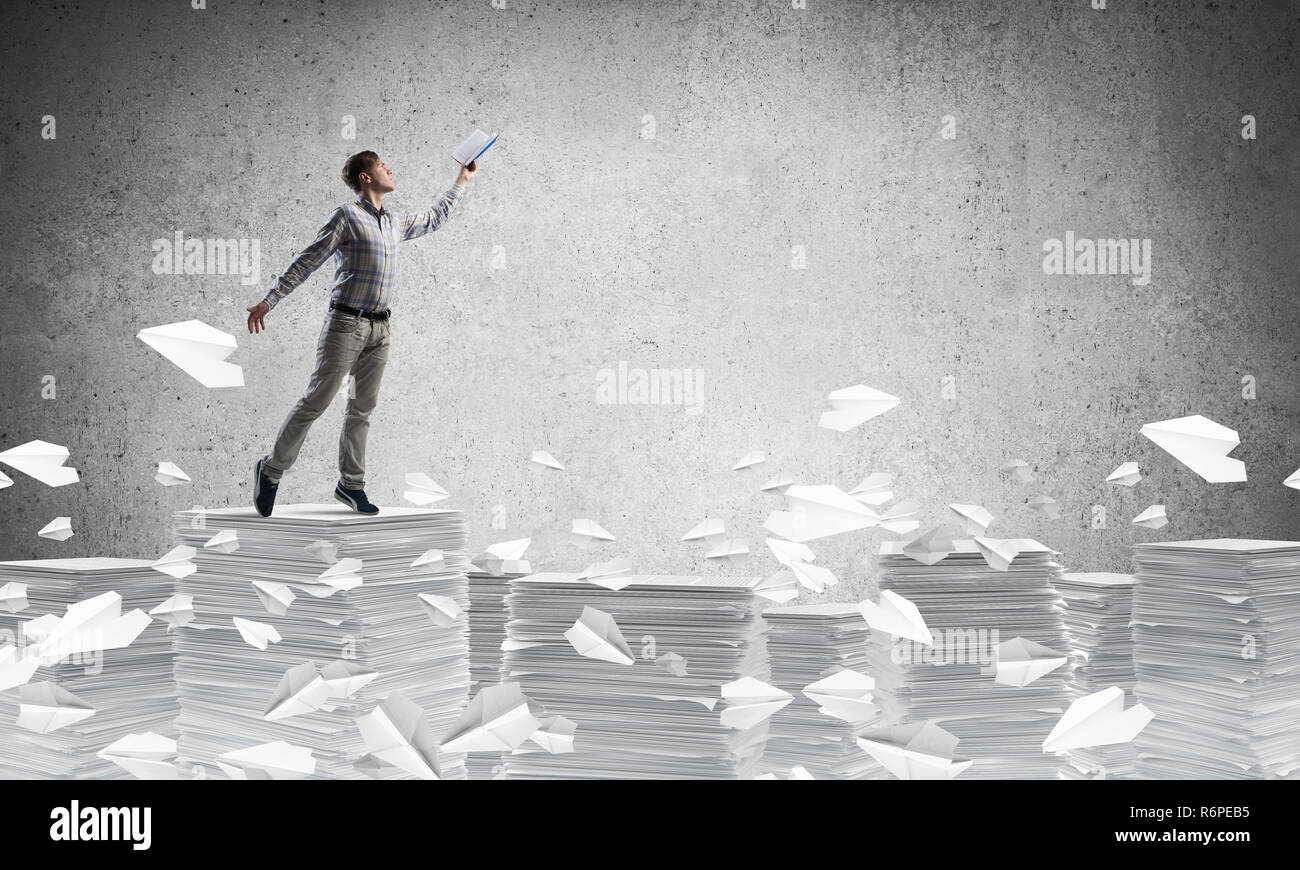 Study hard to become successful businessman Stock Photo - Alamy