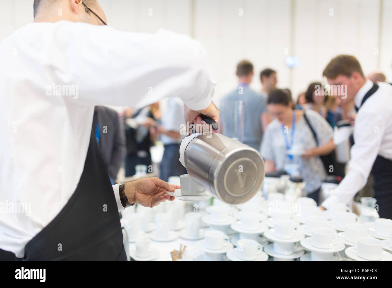 Coffee break at conference meeting Stock Photo - Alamy