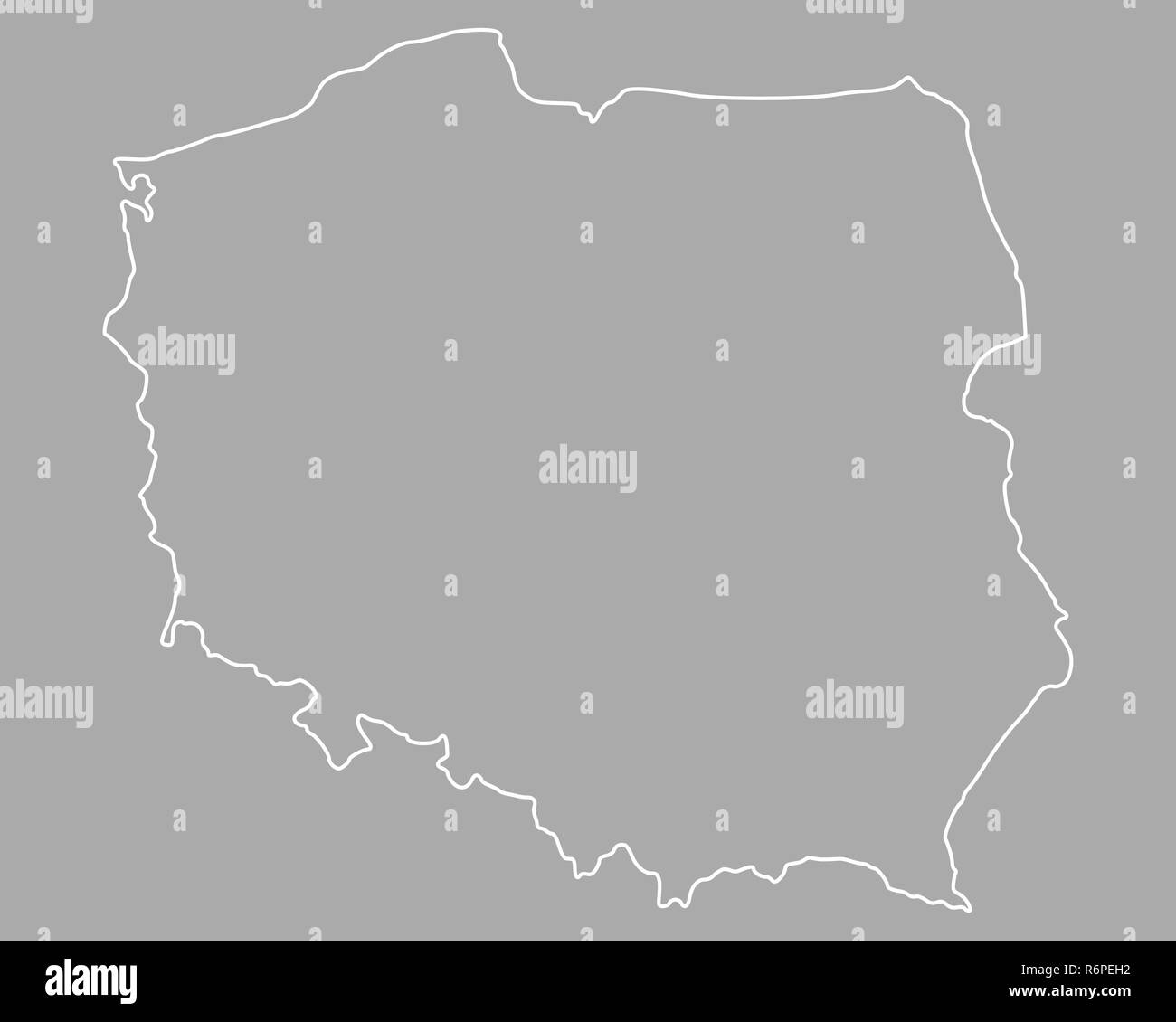 Poland map illustration Black and White Stock Photos & Images - Alamy