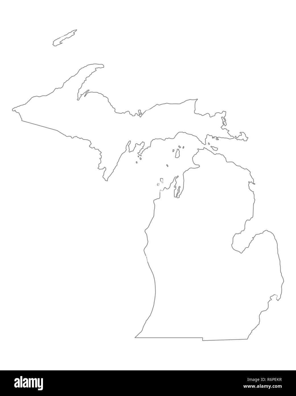 map of michigan Stock Photo - Alamy