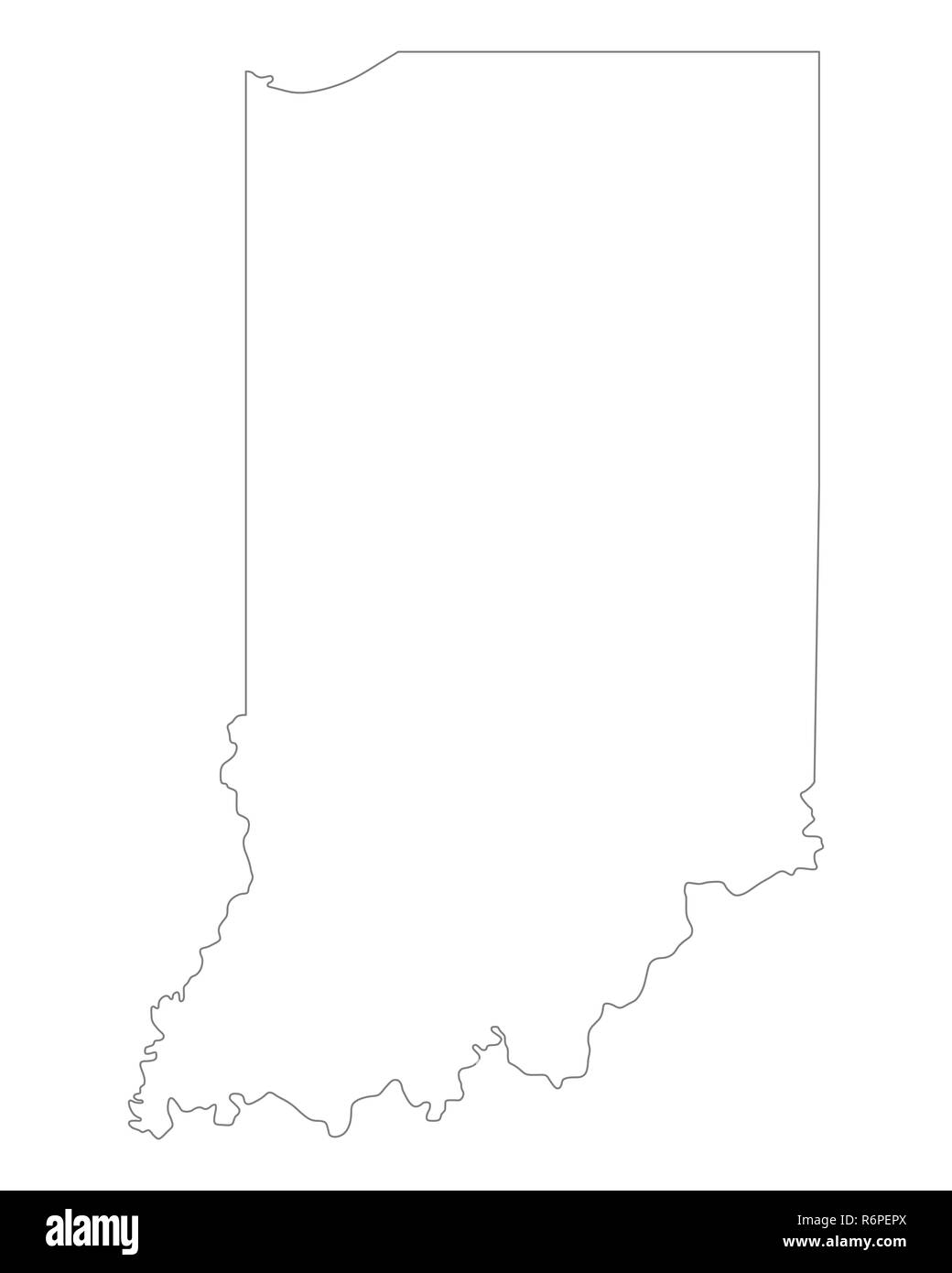 Map of the state of indiana Black and White Stock Photos & Images - Alamy