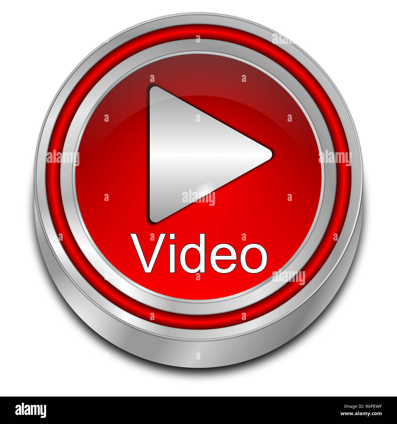decorative Play Video Button - 3D illustration Stock Photo - Alamy
