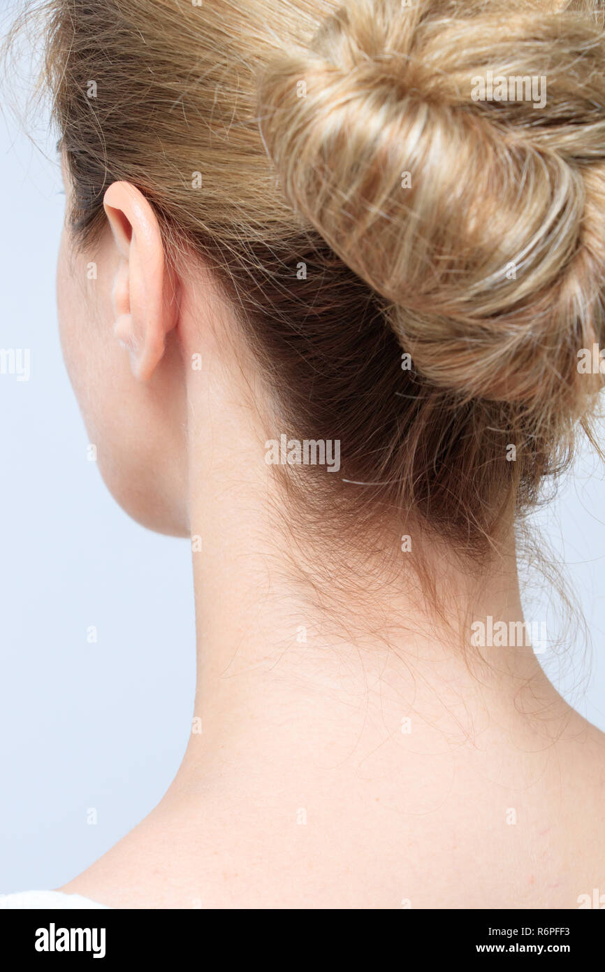 Nape of a young woman's neck Stock Photo - Alamy