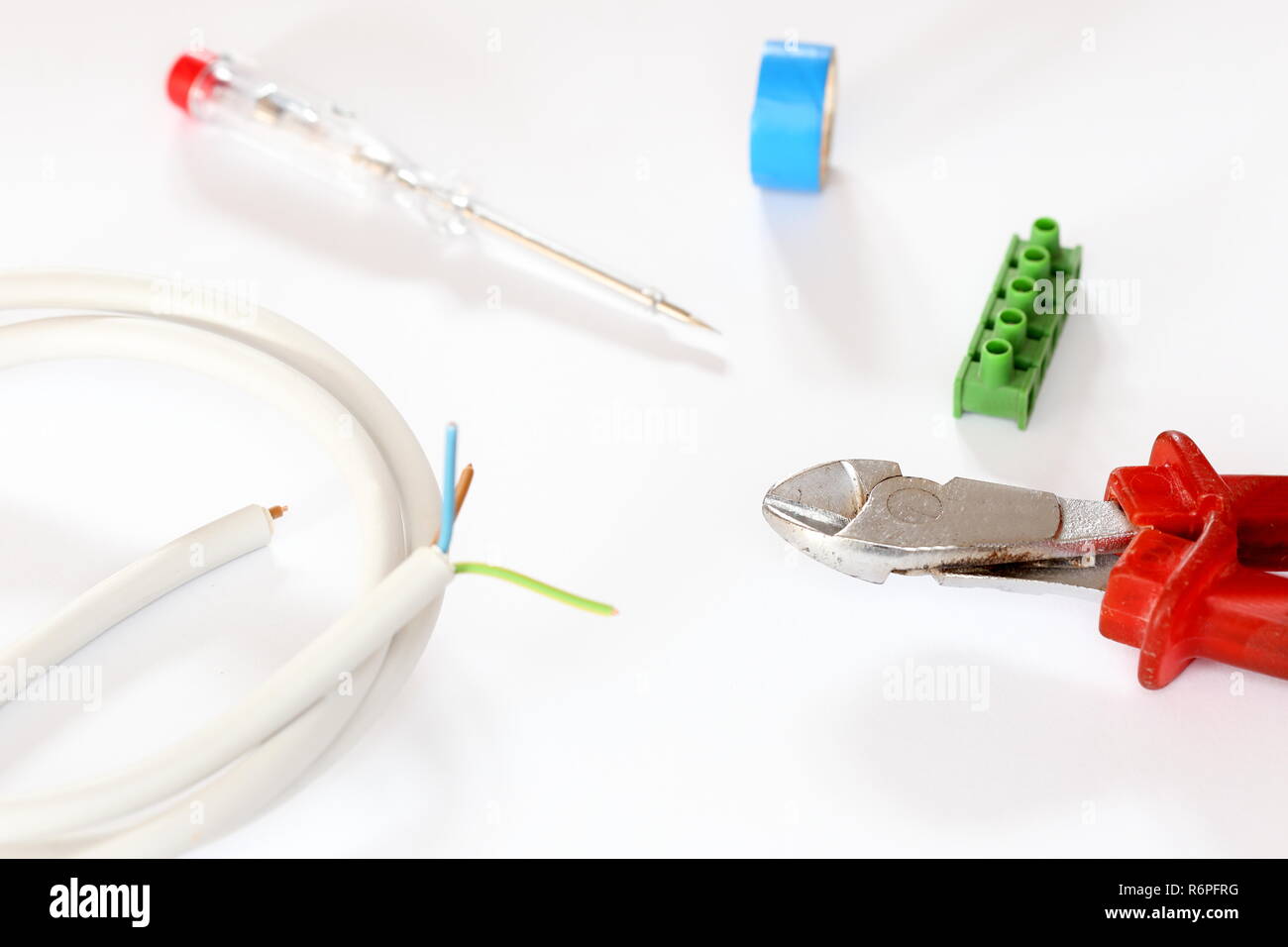 electrical installation during construction Stock Photo - Alamy