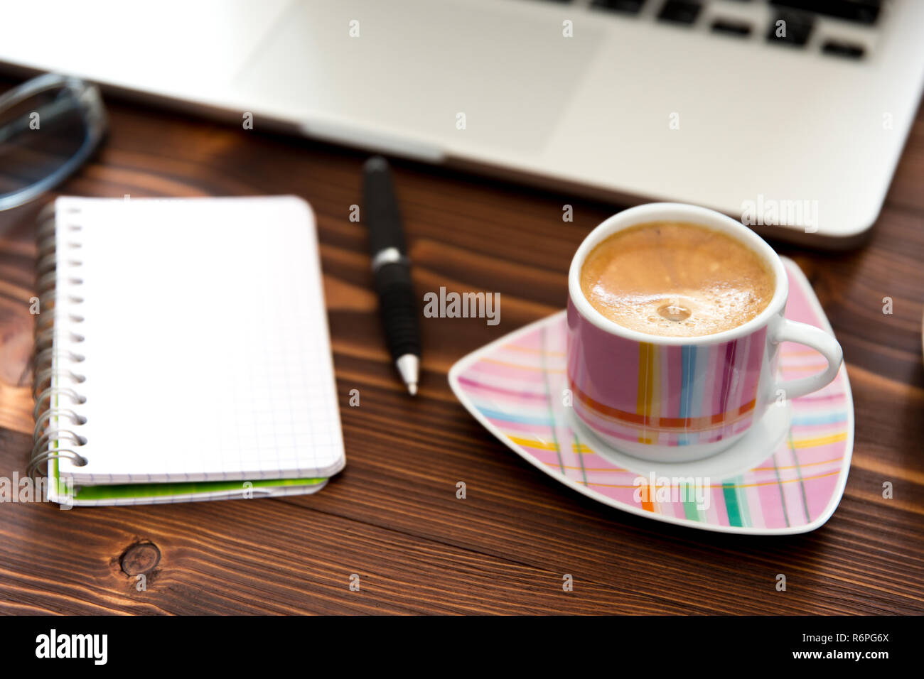 Coffee and Laptop Stock Photo - Alamy