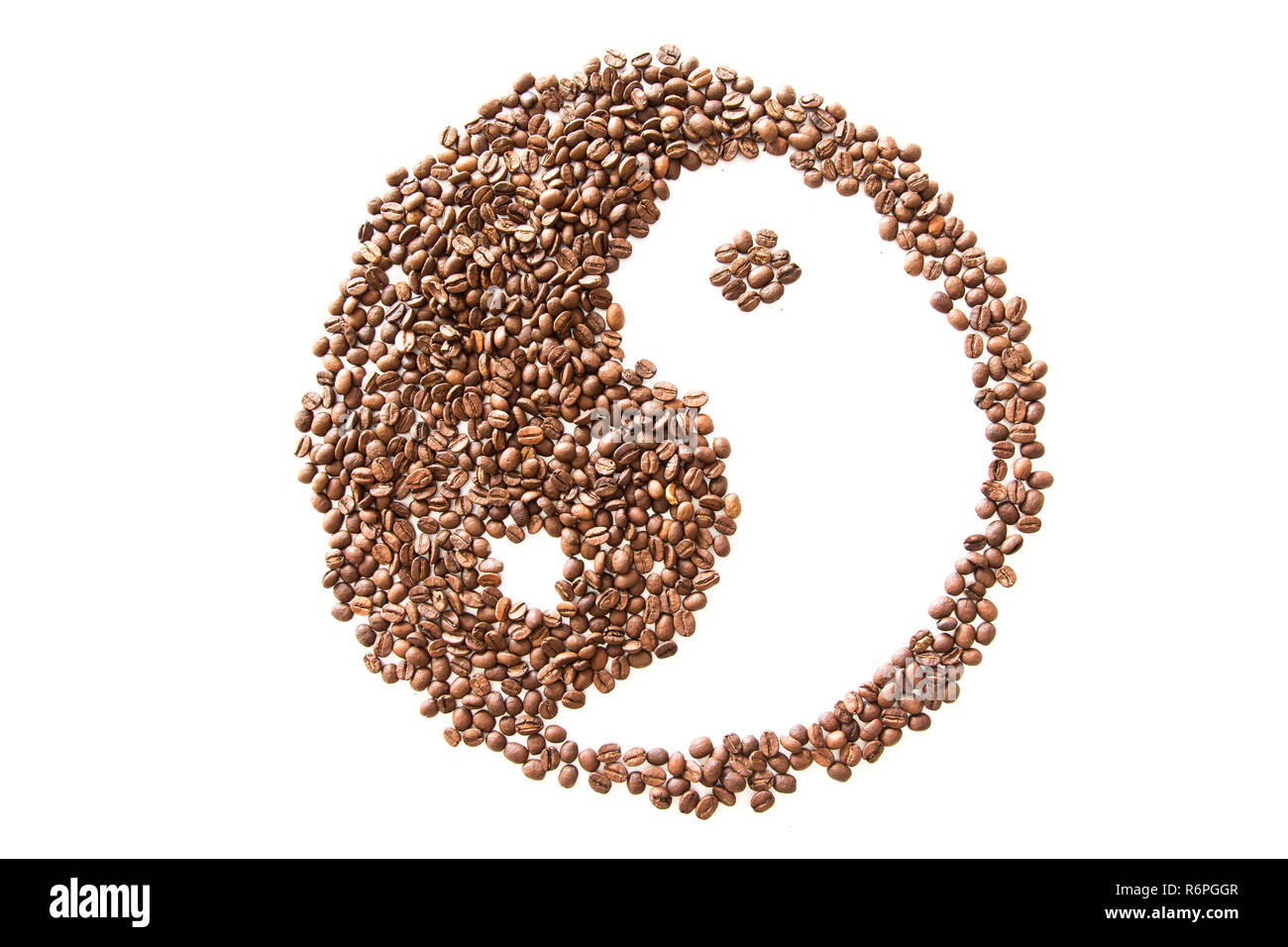 Ying Yang Coffee Beans Stock Photo - Alamy