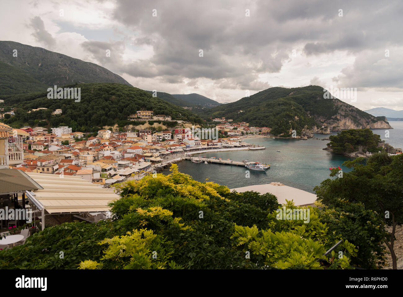 Top view of Parga Greece from the castle side Stock Photo - Alamy