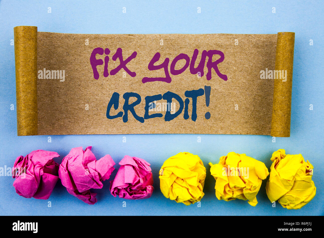 Handwriting text showing Fix Your Credit. Concept meaning Bad Score ...