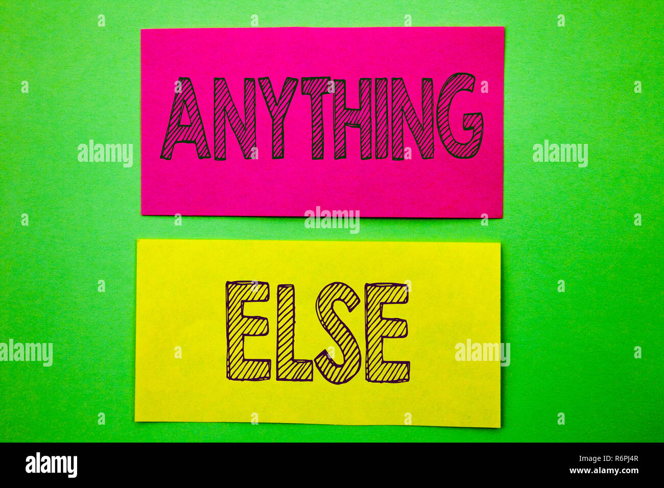 Handwriting Announcement text showing Anything Else. Conceptual photo ...