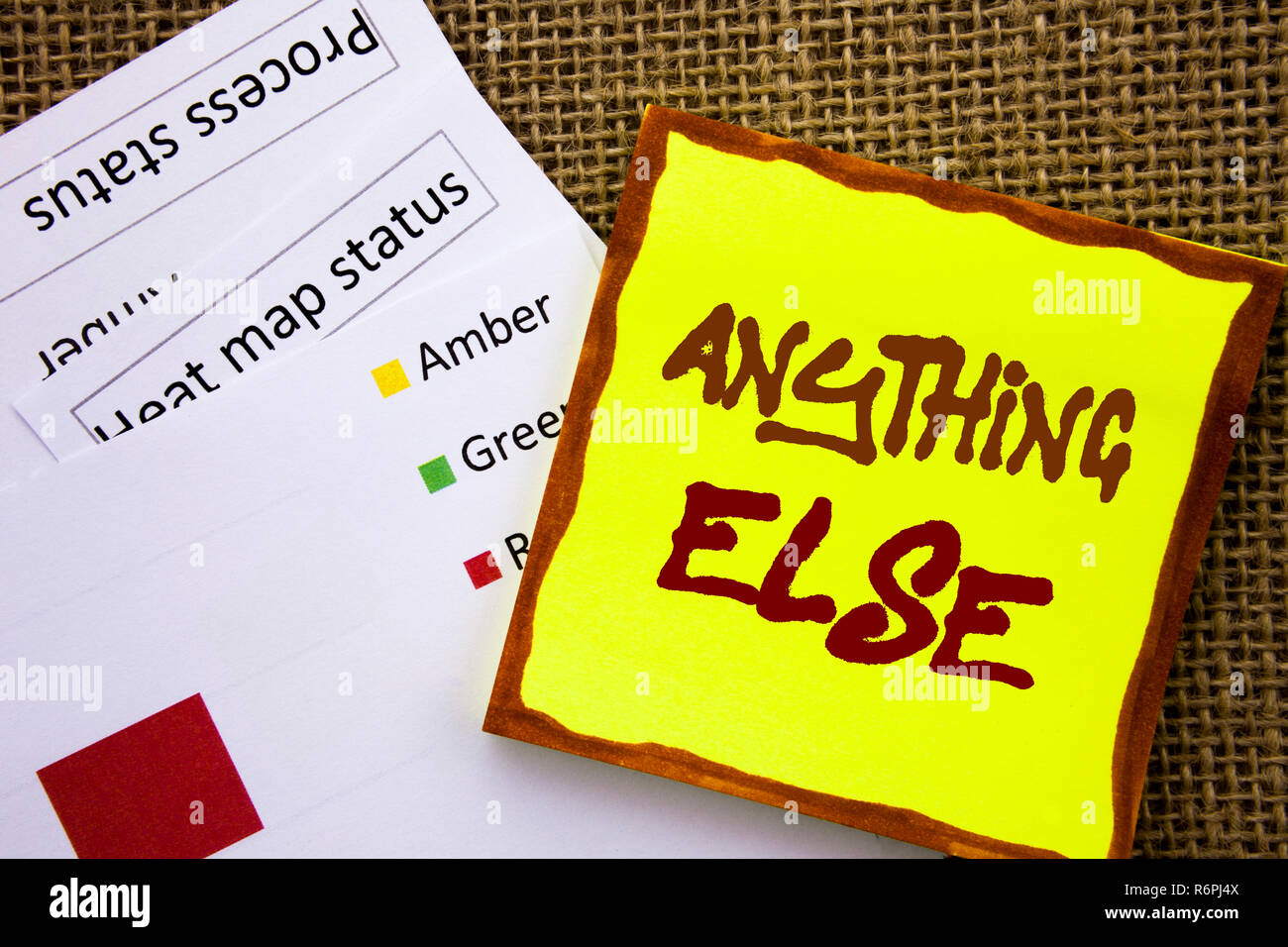 Handwritten text sign showing Anything Else. Business concept for Ask ...