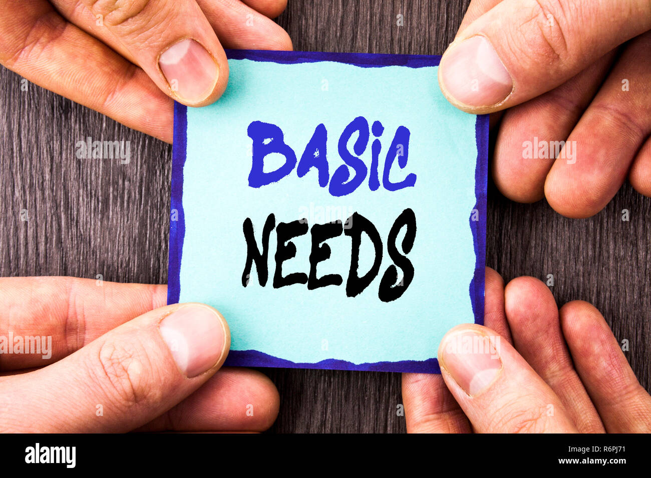 Handwriting Announcement text showing Basic Needs. Conceptual photo ...