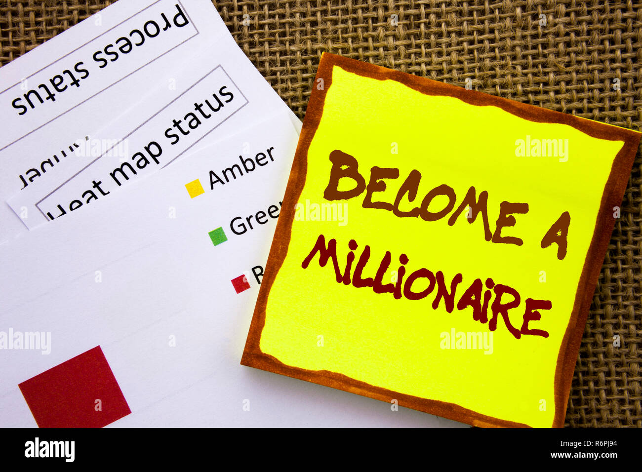Handwritten text sign showing Become A Millionaire. Business concept ...