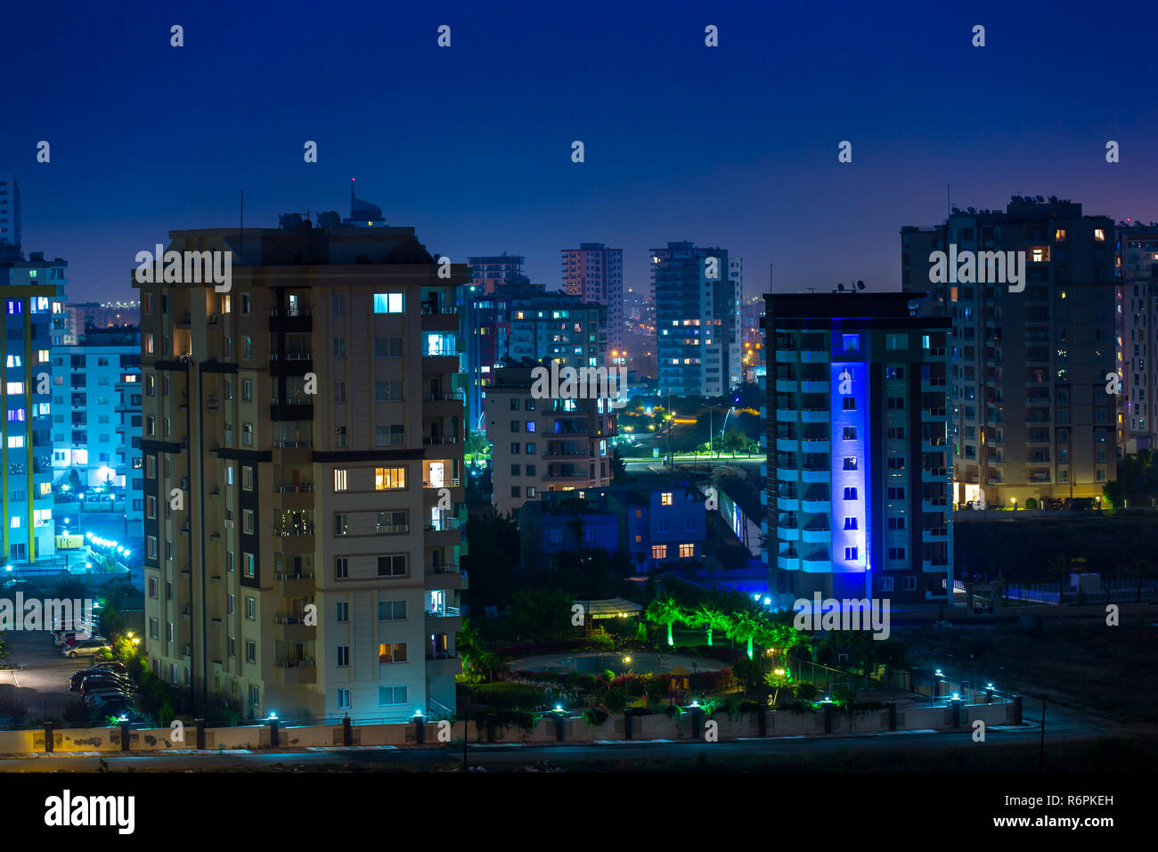 Beautiful city at night Stock Photo - Alamy