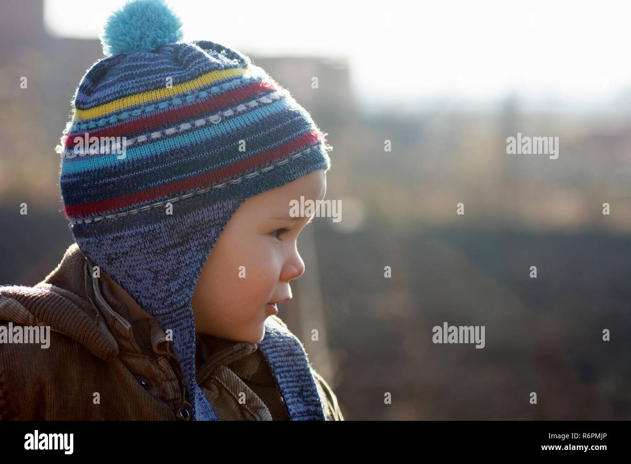 child in cap outdoors Stock Photo - Alamy
