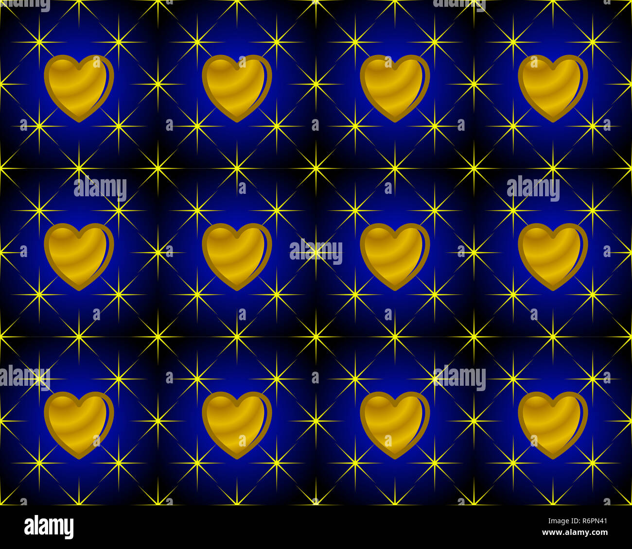 anniversary pattern background shaped stars and heart Stock Photo - Alamy