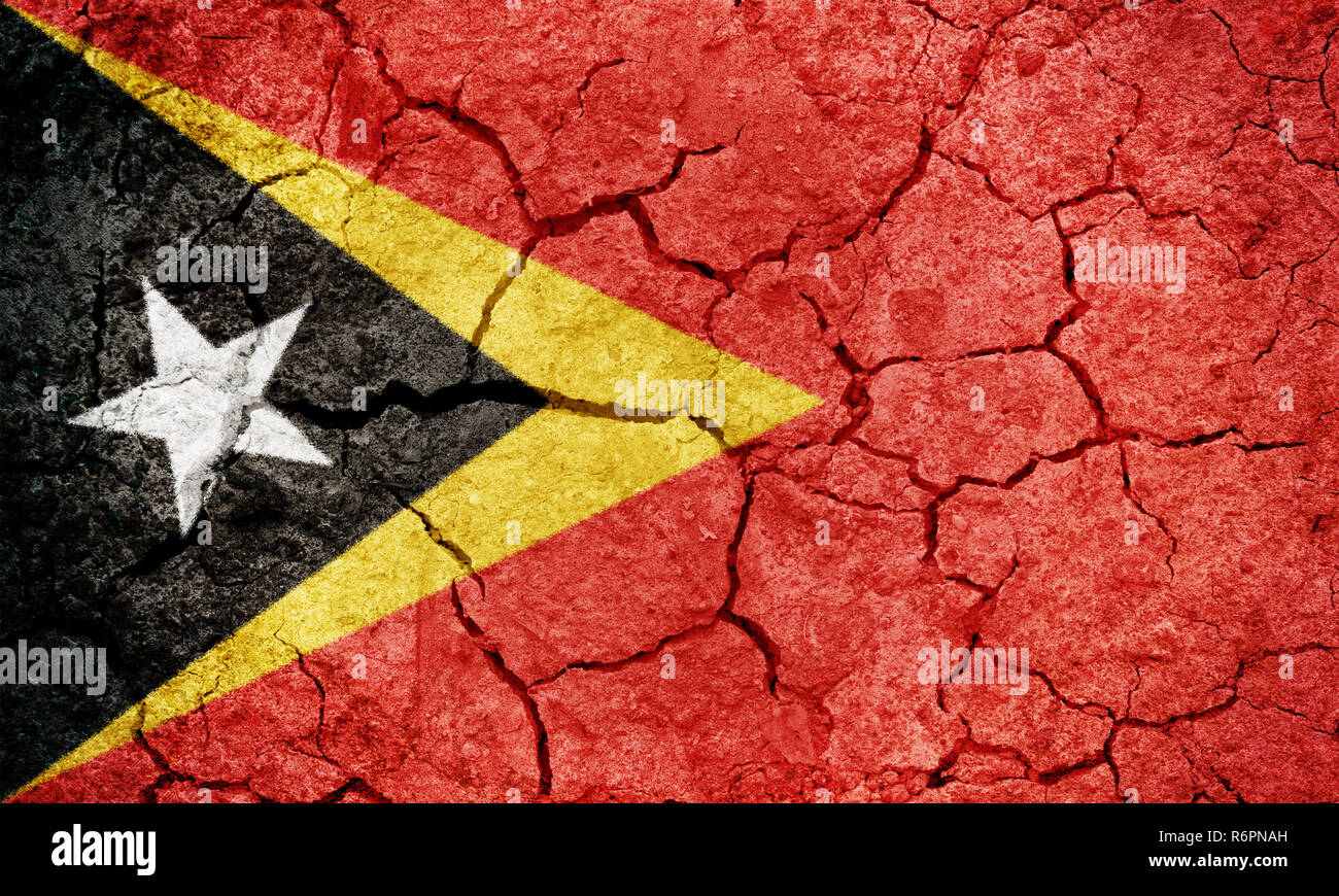 Flag of the democratic republic of timor leste hi-res stock photography ...