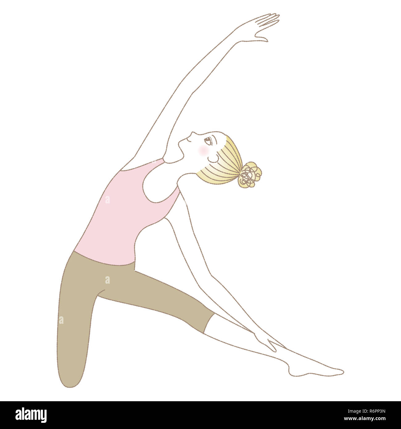 Yoga pose, woman in Gate Pose Stock Photo - Alamy