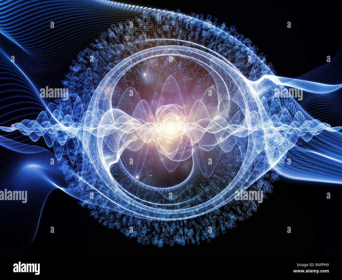 Digital Central Wave Stock Photo - Alamy