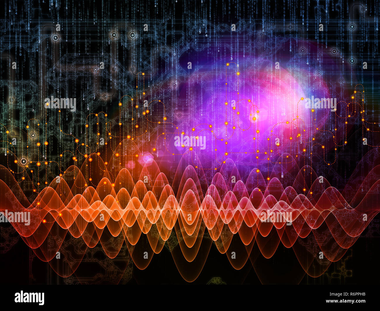 Waves of Data Flow Stock Photo - Alamy