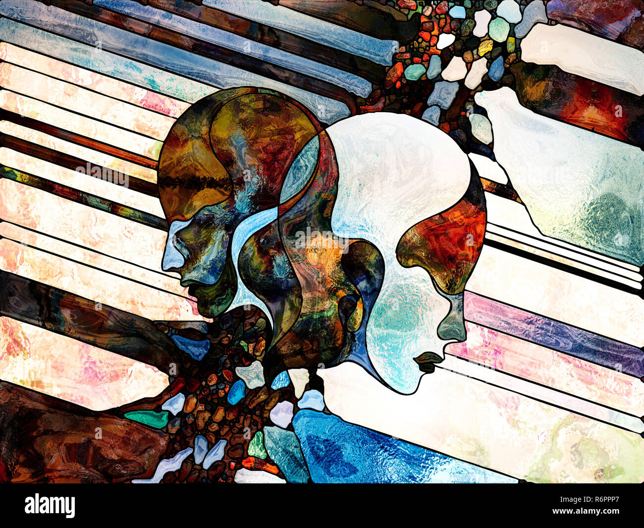 Painted Shape Division Stock Photo - Alamy