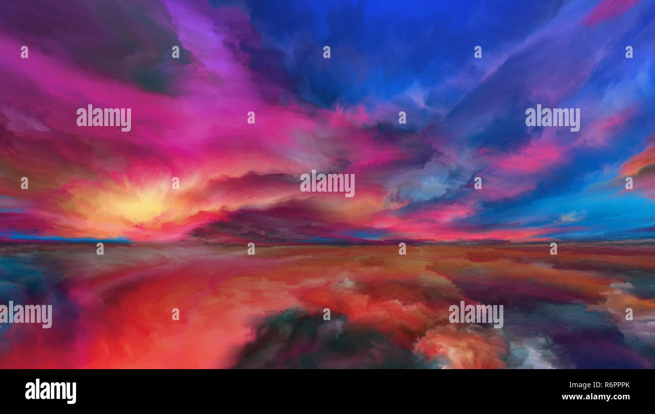 Virtual Abstract Landscape Stock Photo - Alamy