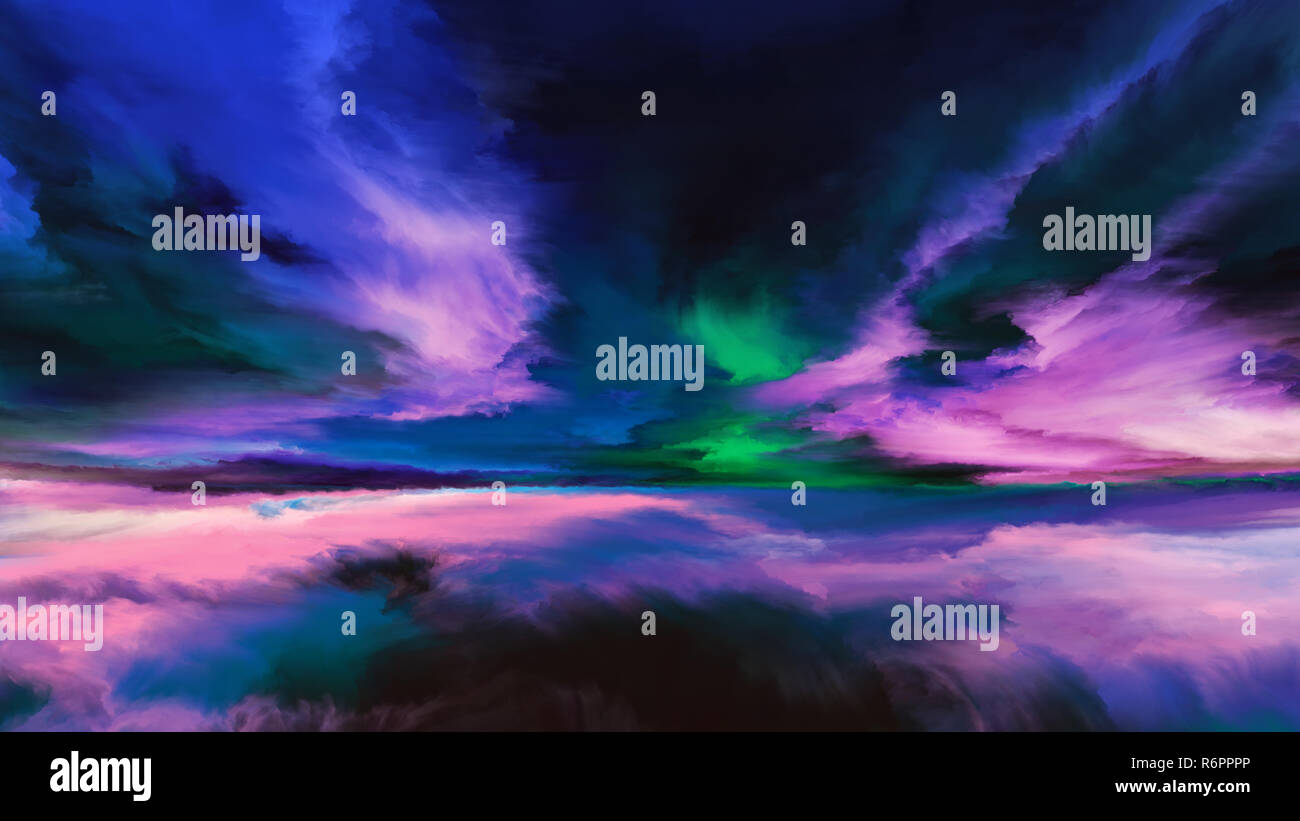 Virtual Abstract Landscape Stock Photo - Alamy