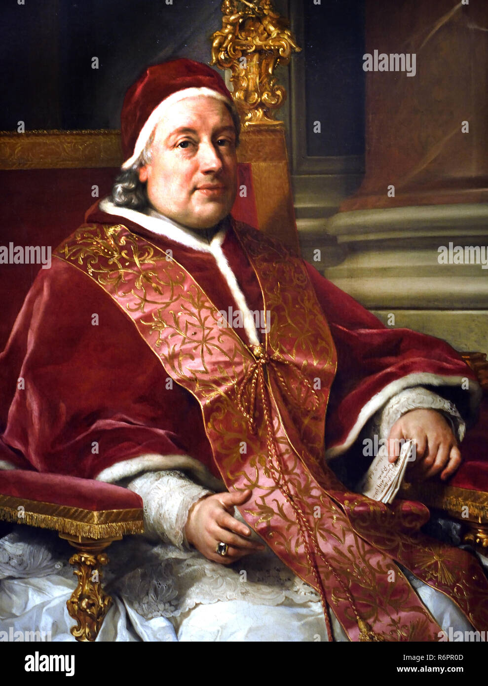 Portrait of Pope Clement XIII Rezzonico by Mengs Anton Raphael 1727 ...
