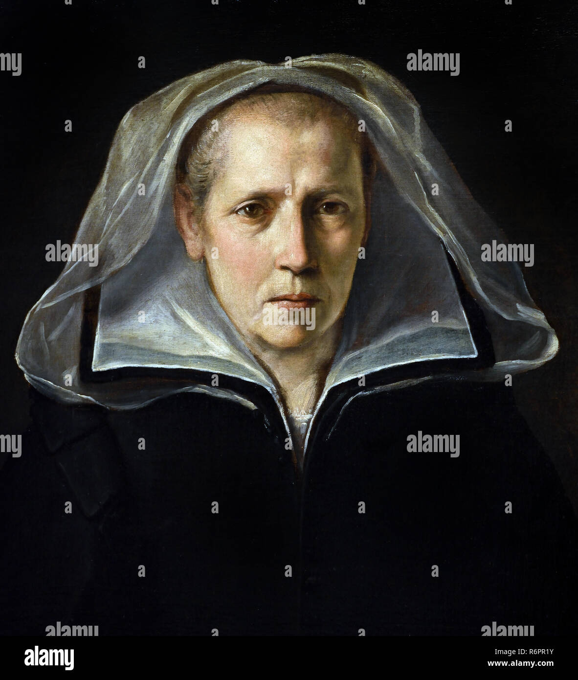 Portrait of the artists mother 1608 by guido reni hi-res stock ...