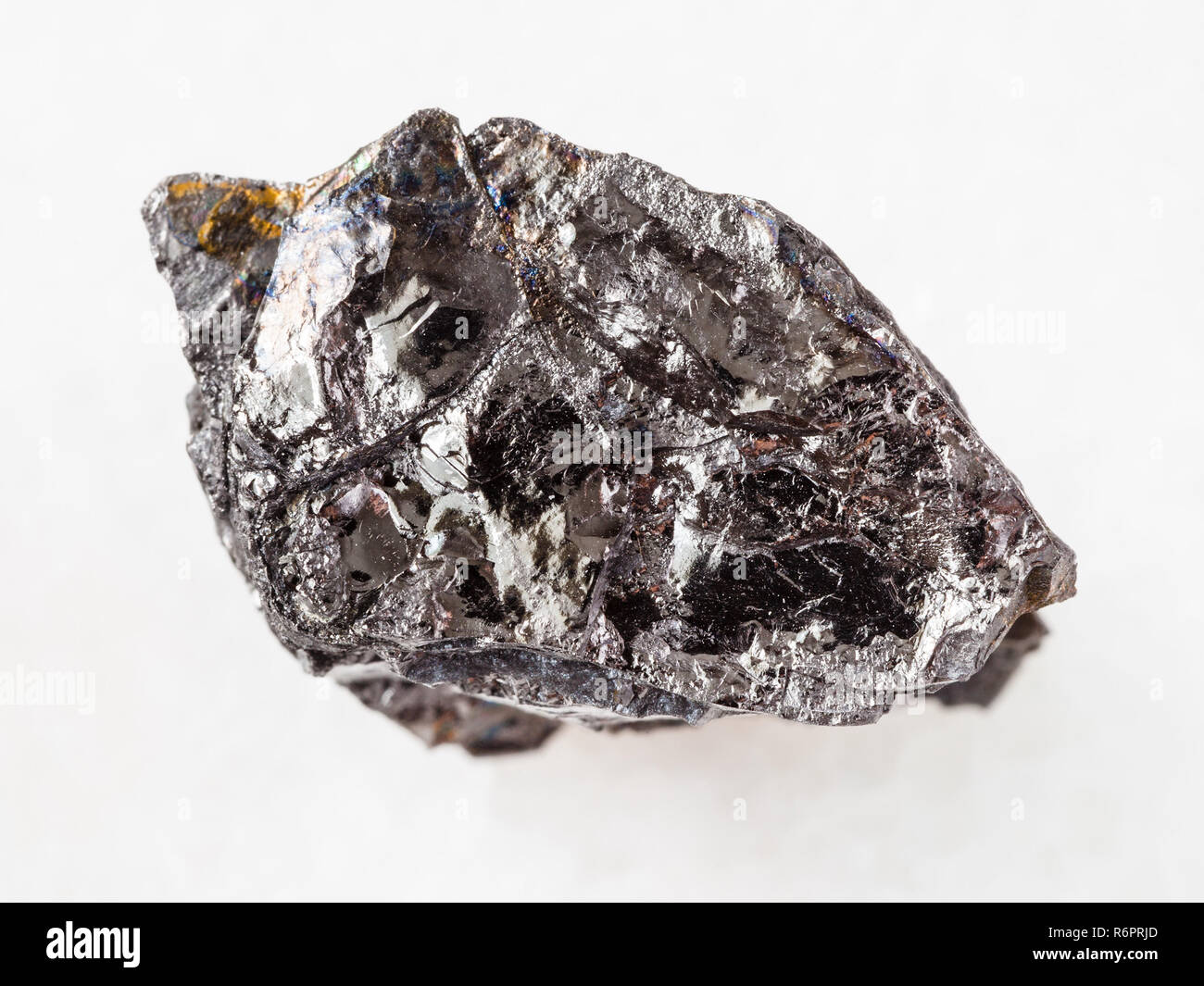 piece of Bituminous coal stone on white Stock Photo - Alamy