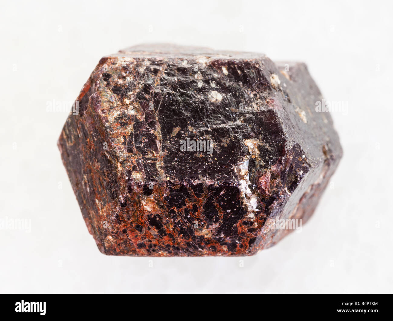 raw crystal of dravite tourmaline on white Stock Photo - Alamy