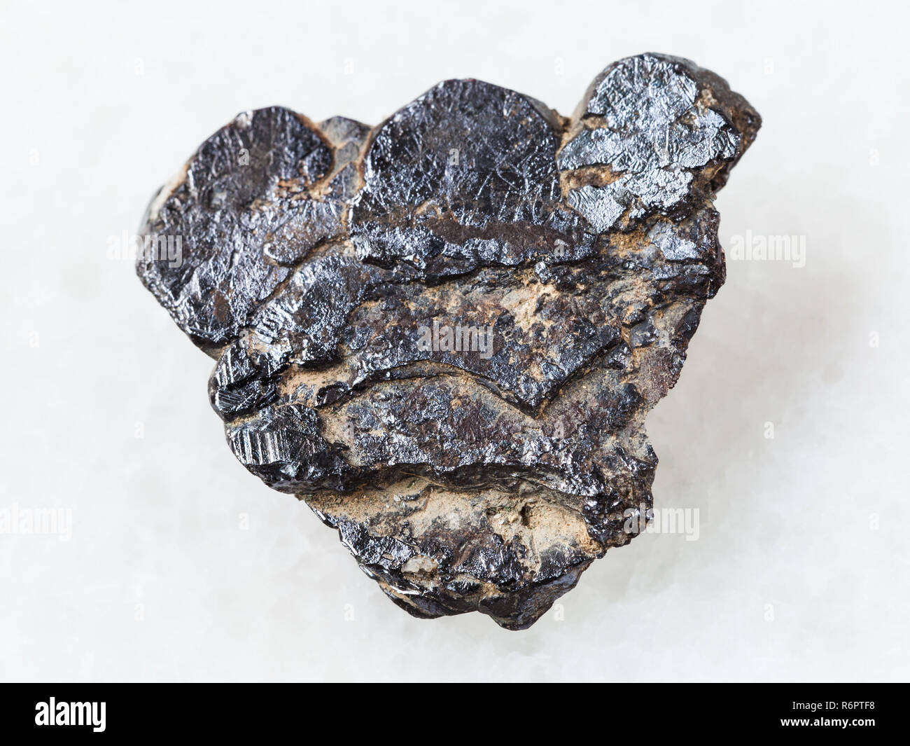 raw Ilmenite stone on white Stock Photo - Alamy