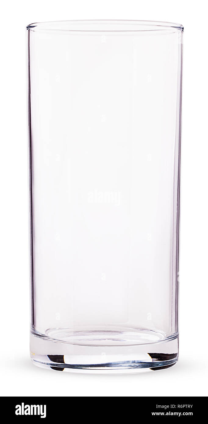 empty glass beaker isolated on white background. Clipping Path. Full ...