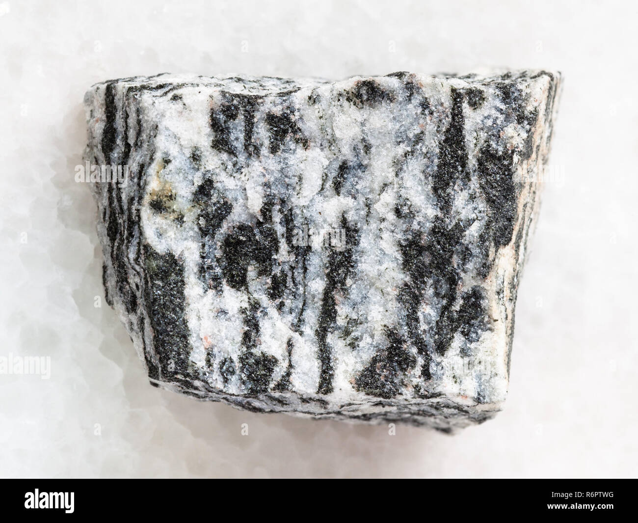 raw migmatite stone on white Stock Photo - Alamy