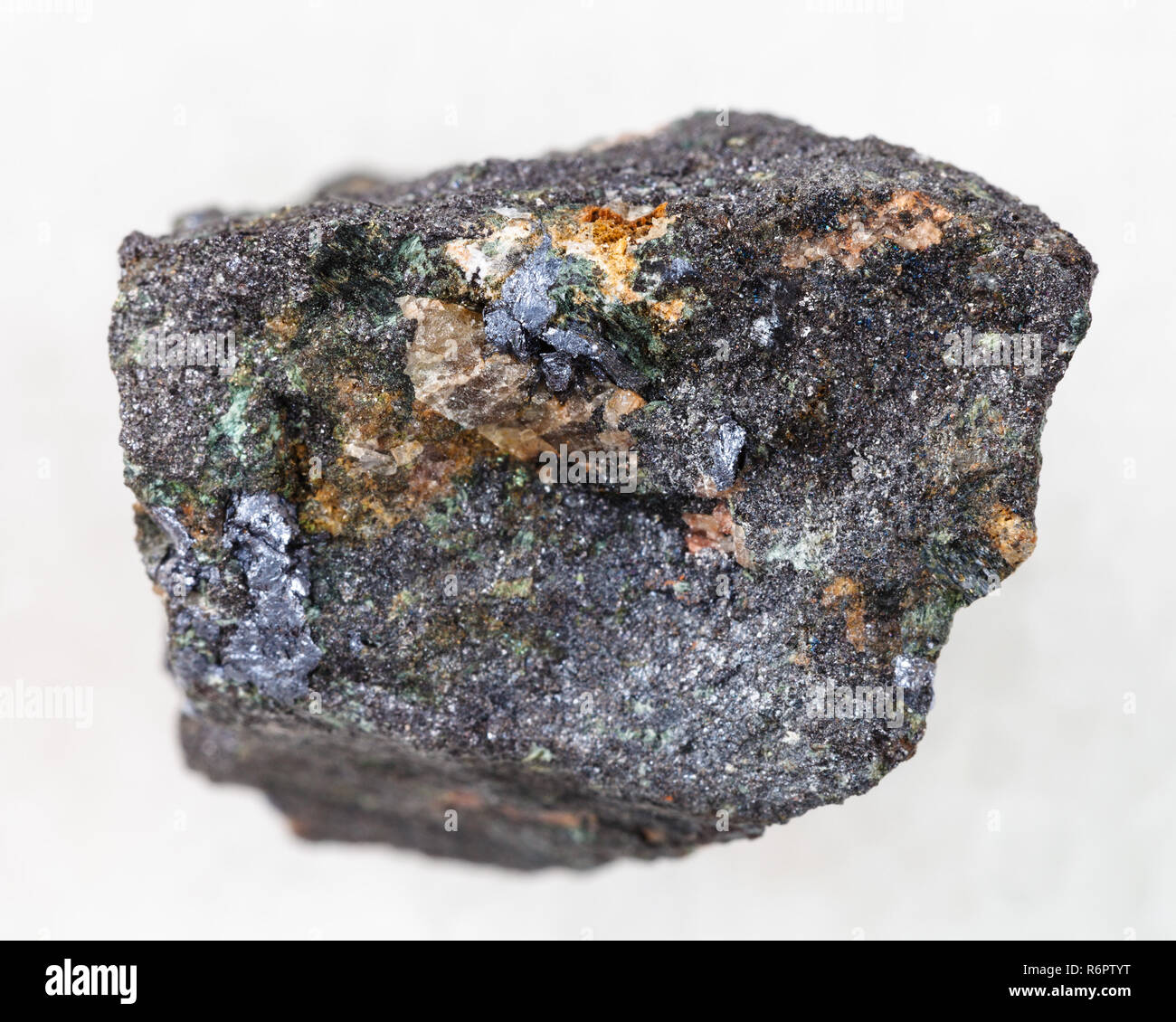 raw Molybdenite stone on white Stock Photo - Alamy