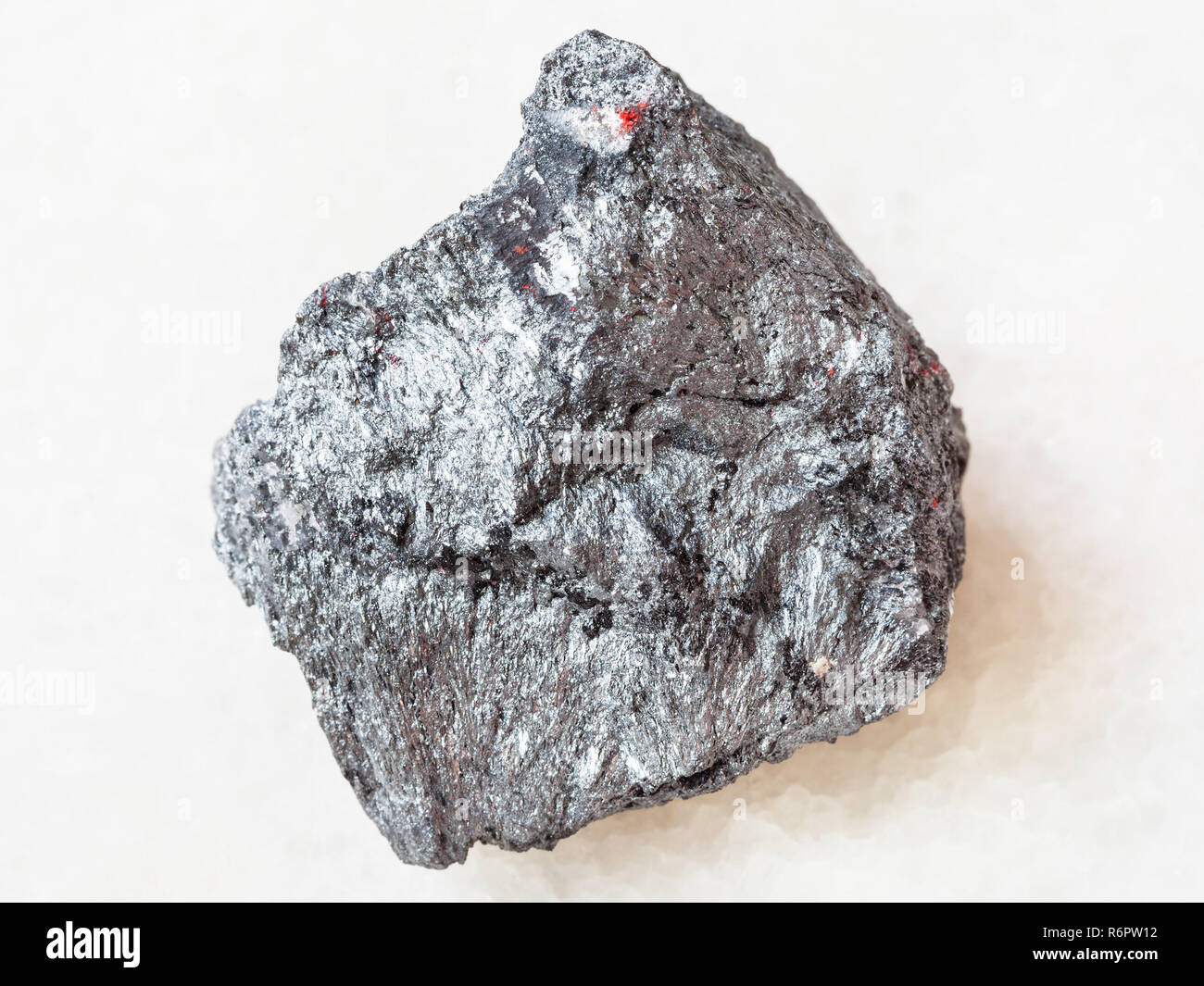 rough antimony ore (Stibnite) stone on white Stock Photo - Alamy