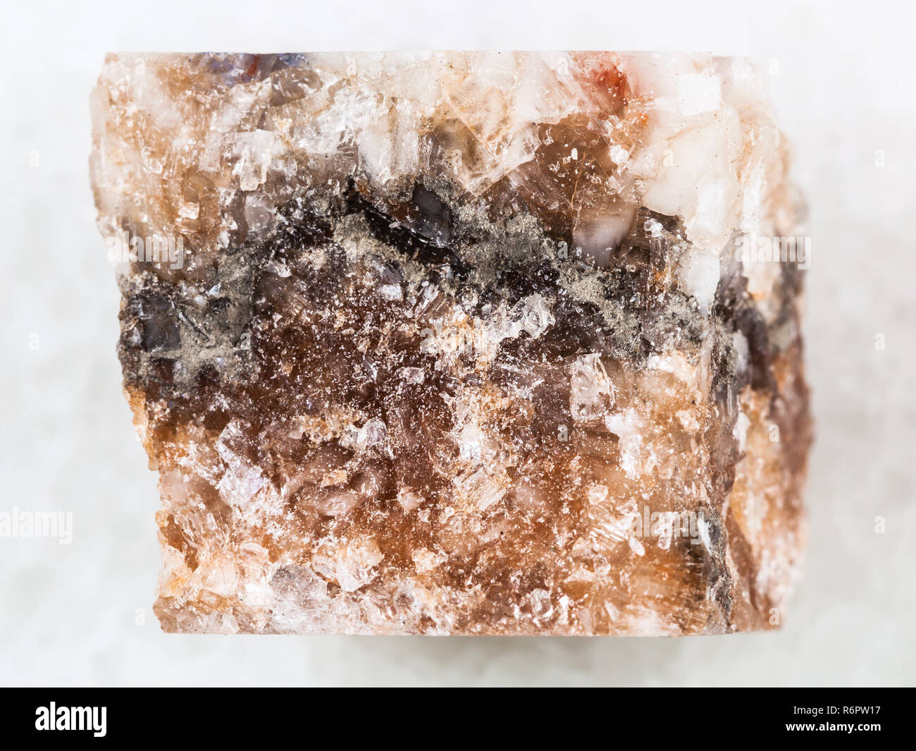 raw rock salt halite on white Stock Photo - Alamy