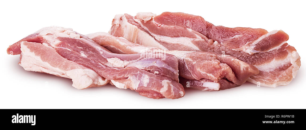 Raw meat isolated on white background. Clipping Path. Full depth of ...
