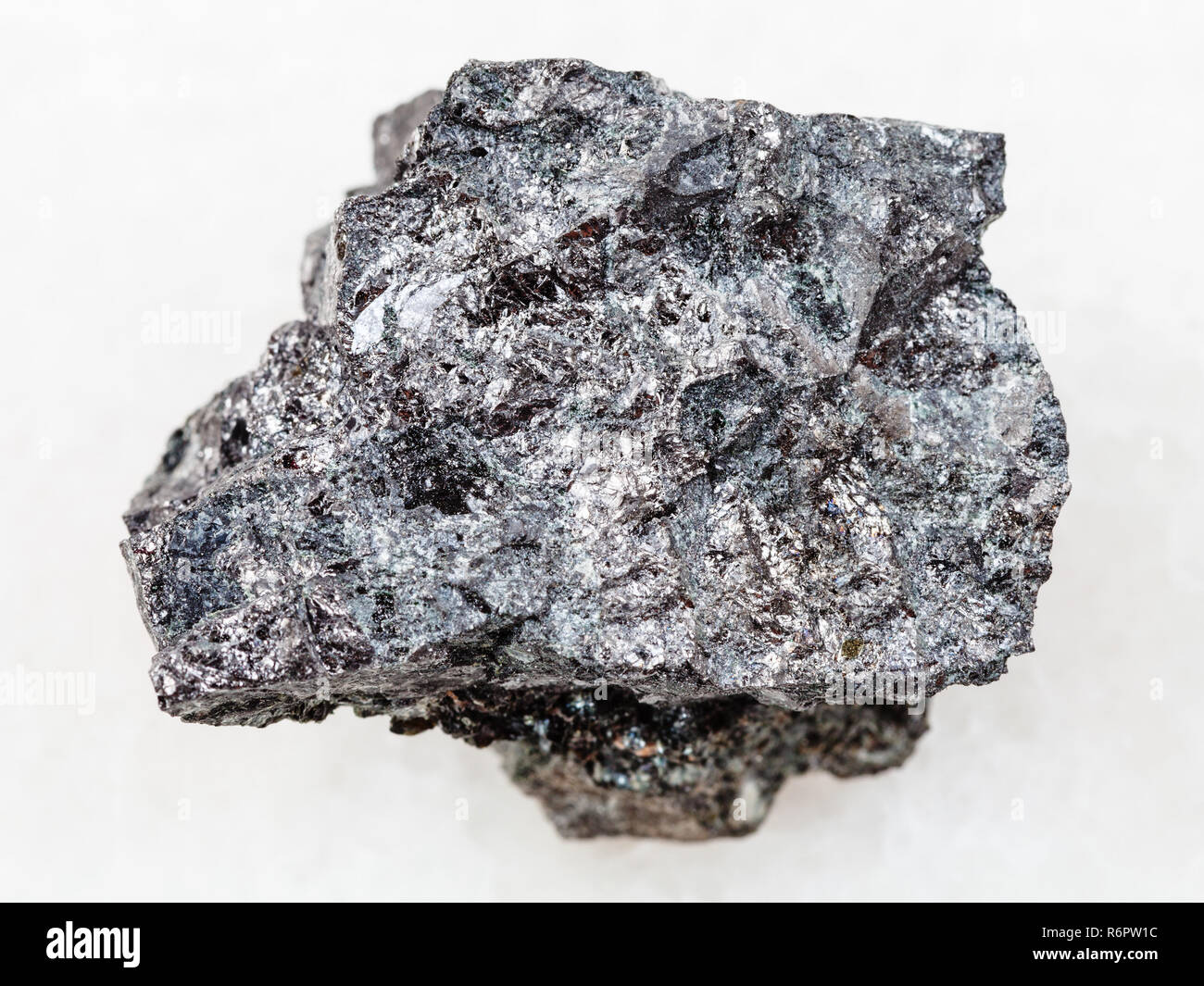 rough Magnetite ore on white Stock Photo - Alamy