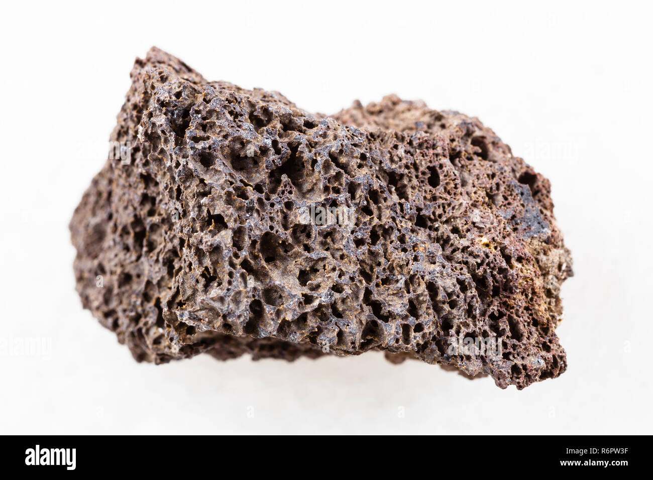 Pumice of basic composition stone on white Stock Photo - Alamy