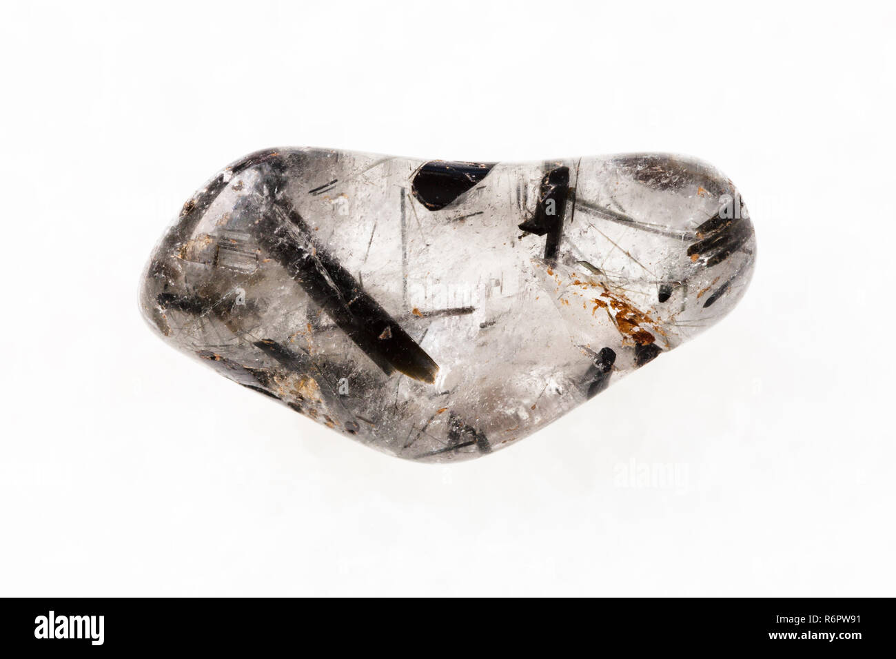 Tumbled clear quartz gemstone Cut Out Stock Images & Pictures - Alamy