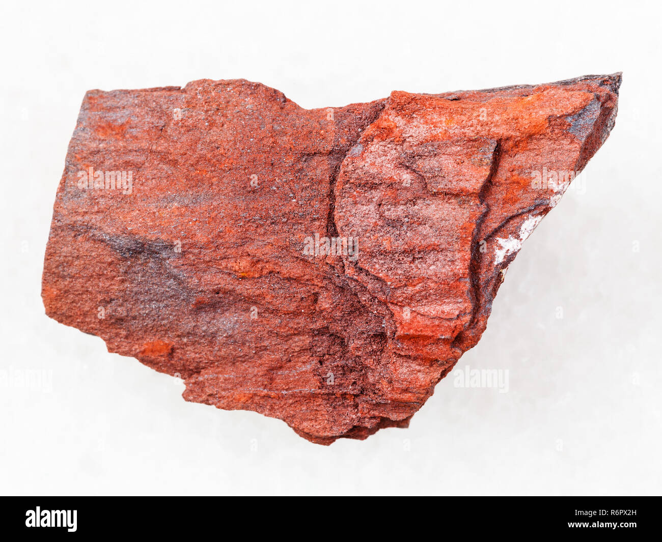 raw ferruginous quartzite stone on white marble Stock Photo - Alamy