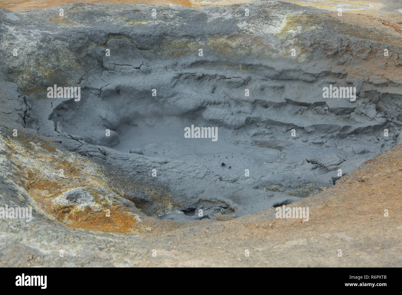 Geothermal mud pools at Hverir, Namafjall, Iceland Stock Photo - Alamy