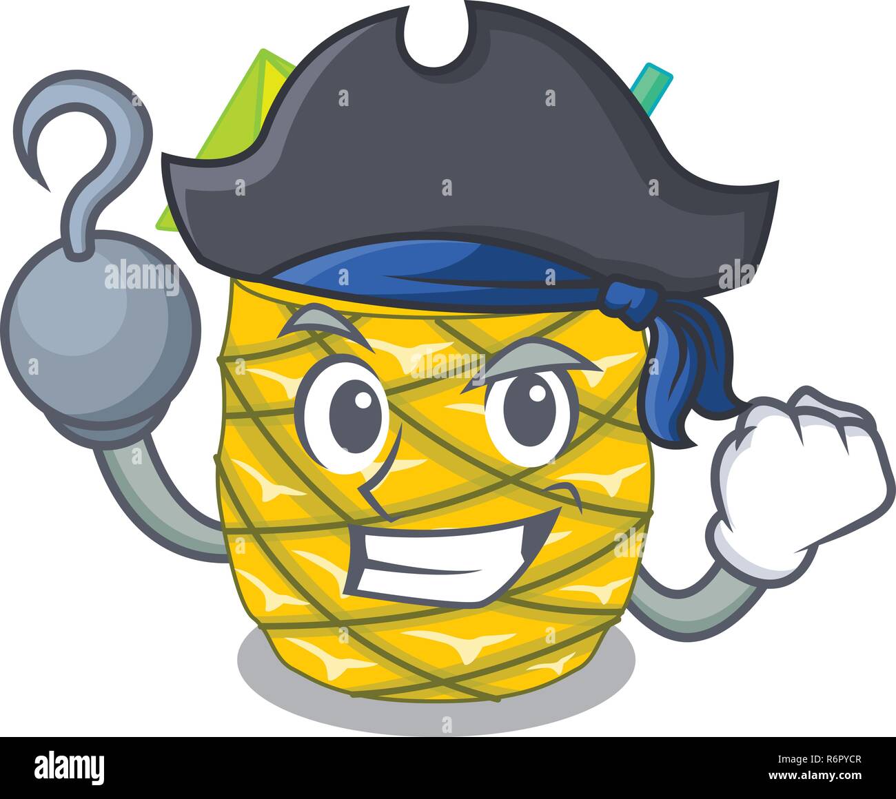 Pirate pineapple juice garnished with on cartoon Stock Vector Image ...