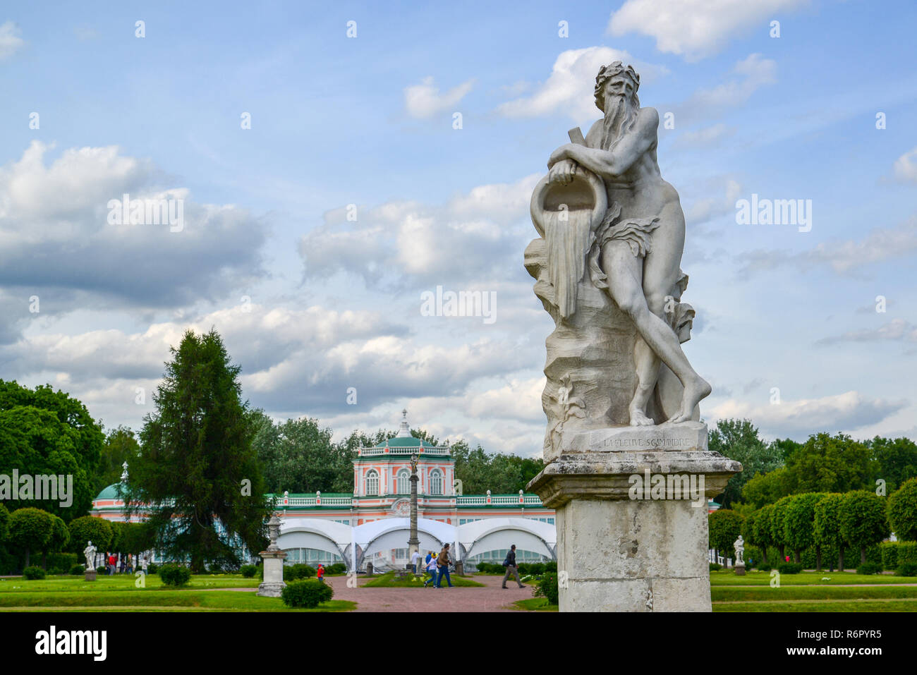Allegory of god of river Scamander - sculpture in park Kuskovo of ...