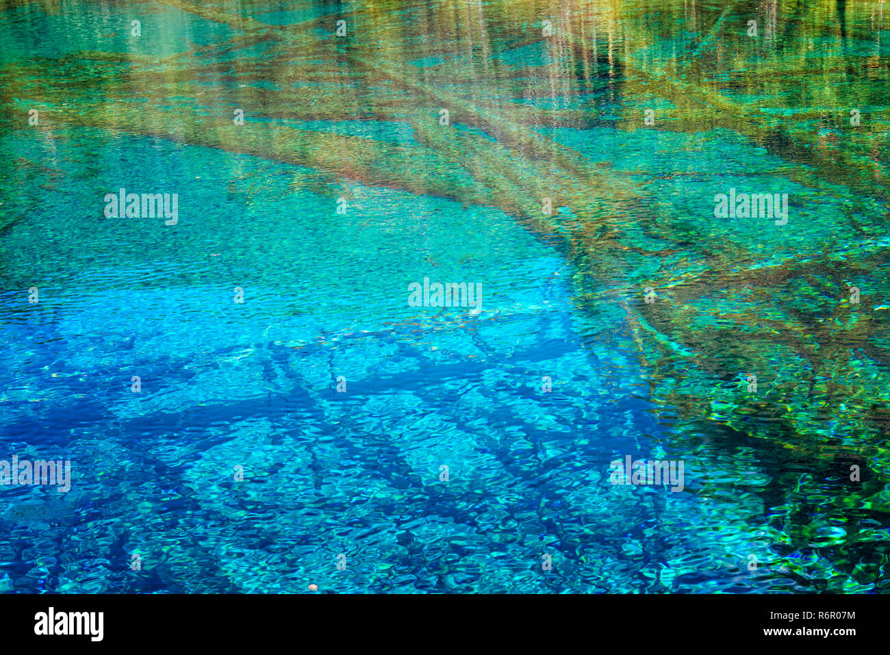 Colorful Lake, Jiuzhaigou National Park, Sichuan Province, China ...