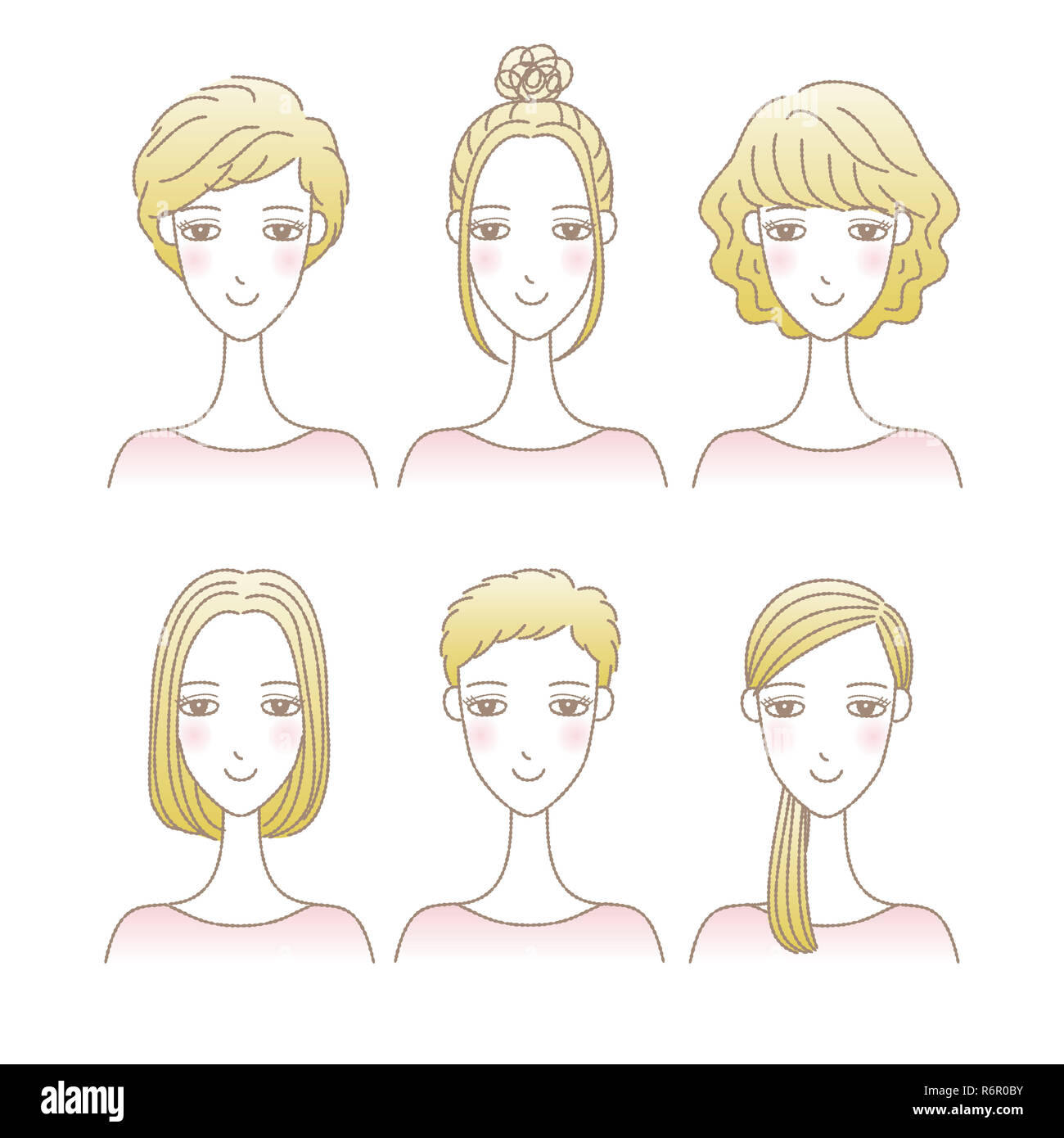 Different hairstyles hi-res stock photography and images - Alamy